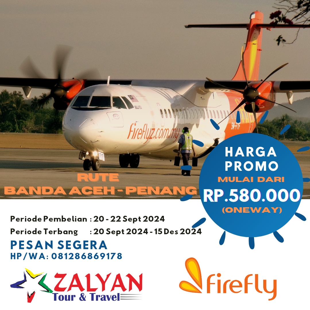Promo tiket FIREFLY - zalyantravel